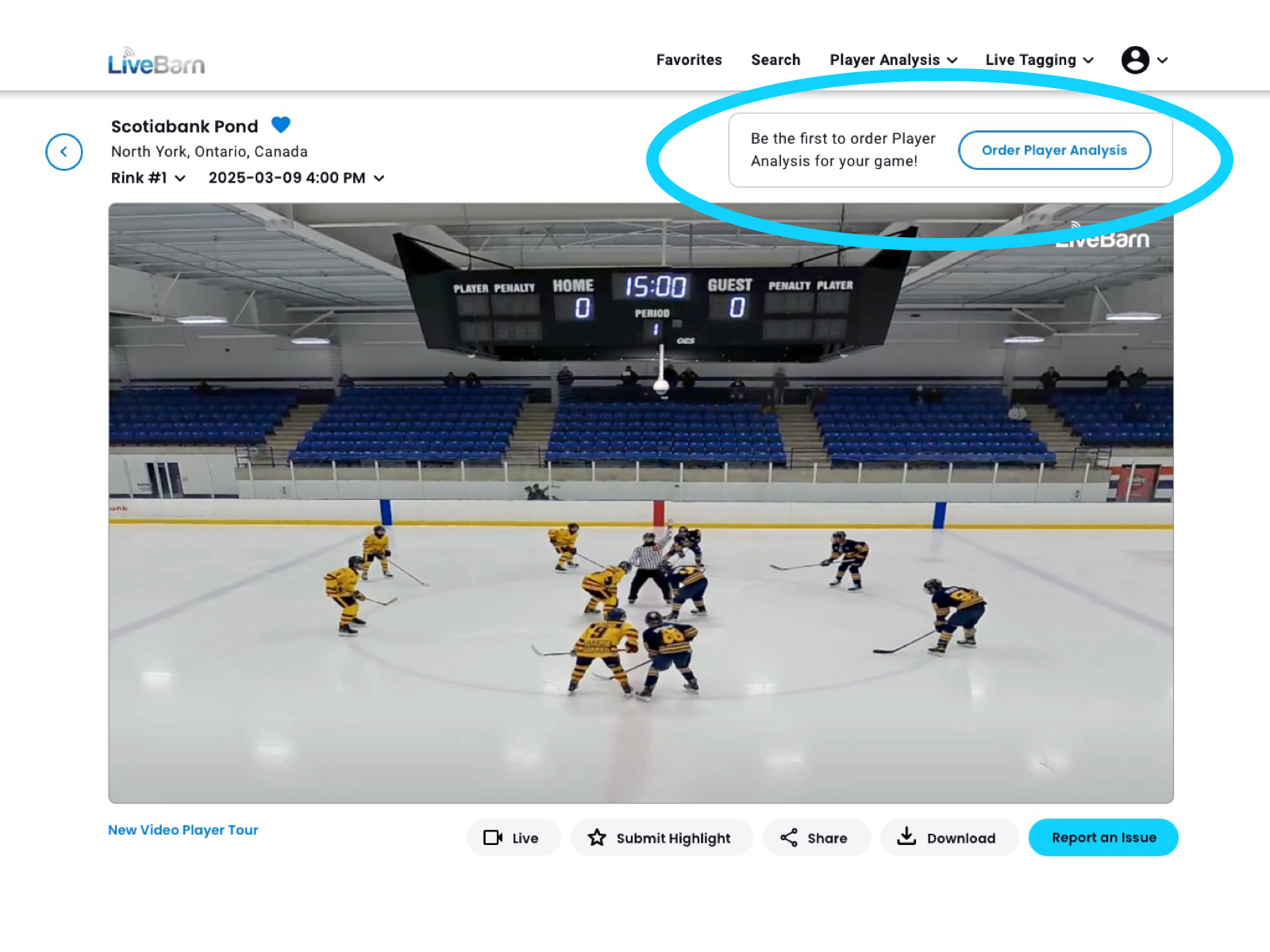 How To Order Player Analysis from VOD | LiveBarn